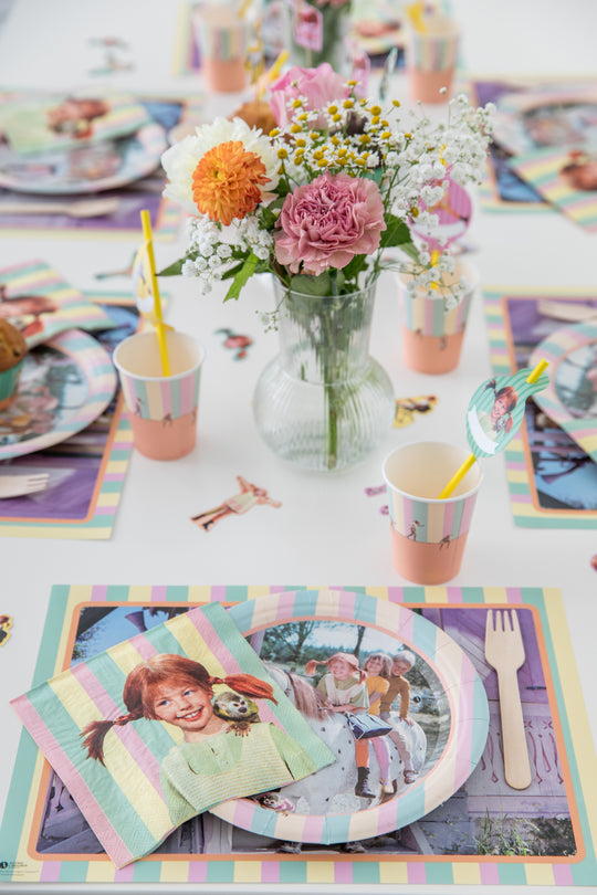 Pippi Longstocking plate, pack of 8, 23 cm